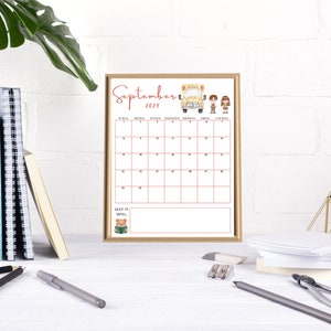 EDITABLE September 2024 Calendar, Printable Autumn Classroom Planner ...