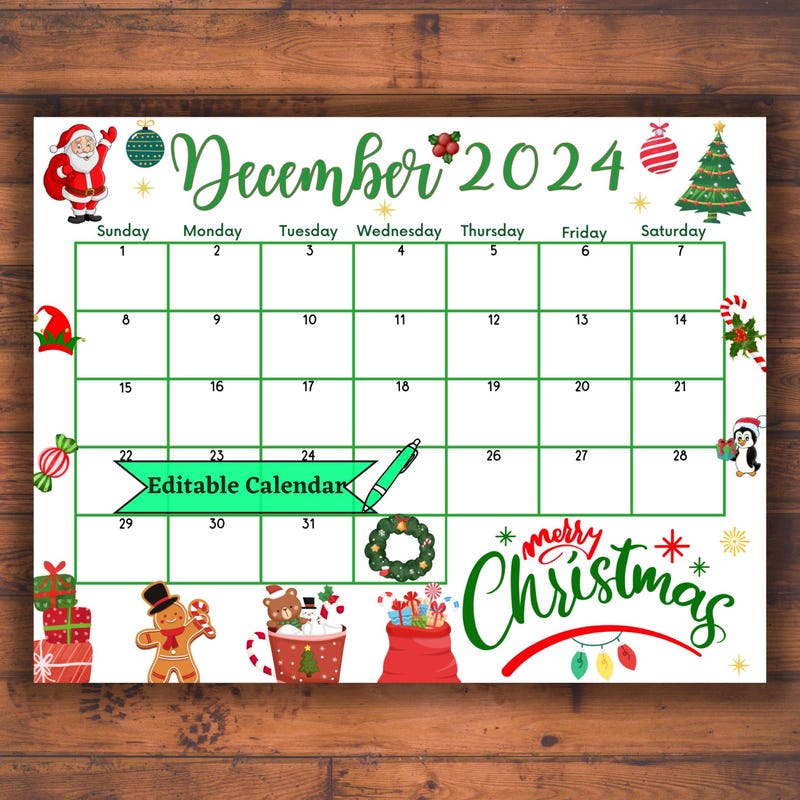 December Calendar - Etsy
