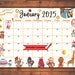 Editable Fillable January 2025 Calendar for Happy New Year, Printable ...