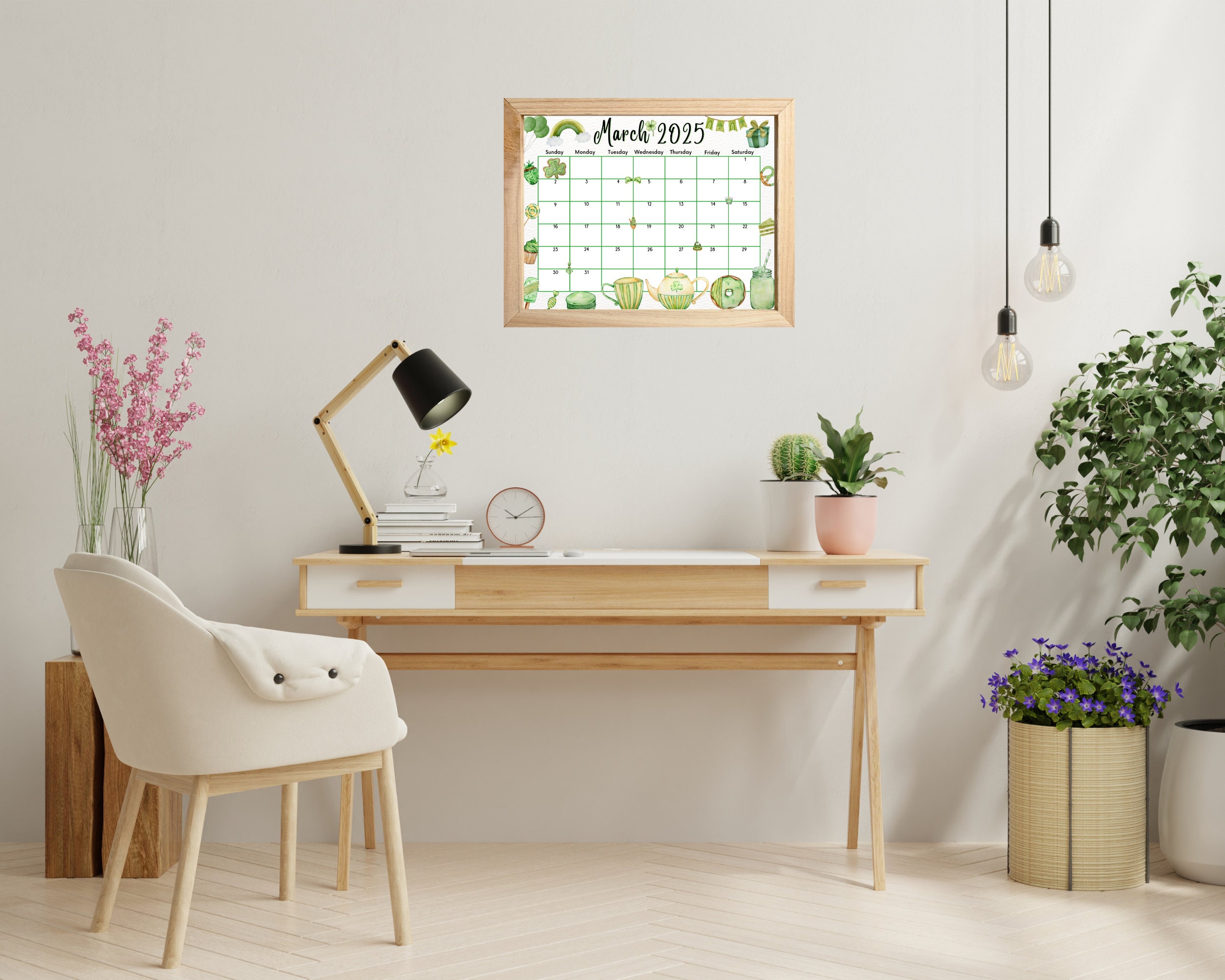 Editable Fillable March 2025 Calendar for St. Patrick's Day, Printable ...