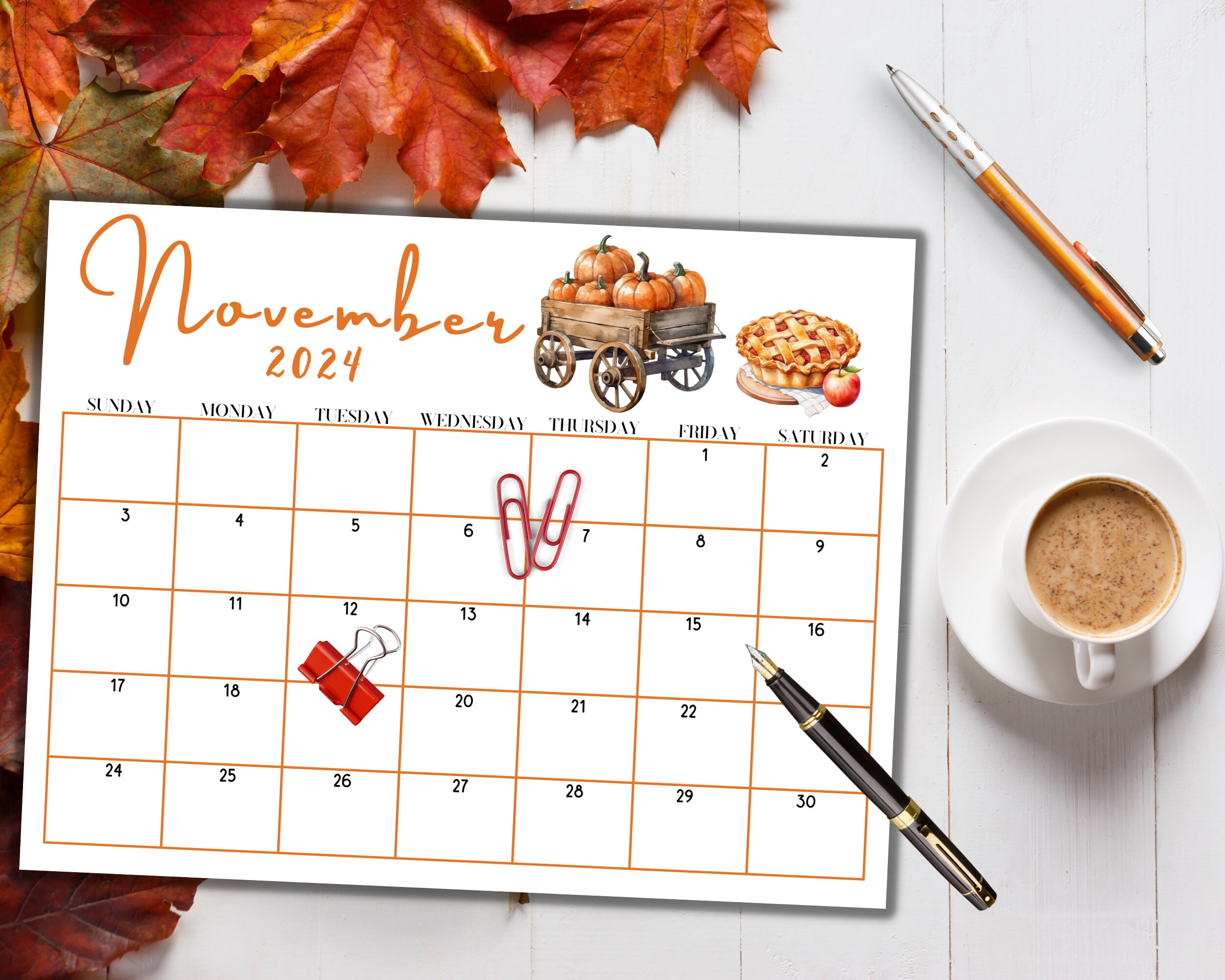 2024 EDITABLE Monthly Watercolor Calendar Bundle, 12 Month, Minimalist ...