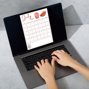 Editable Fillable July 2024 Calendar for Happy Summer, Printable ...