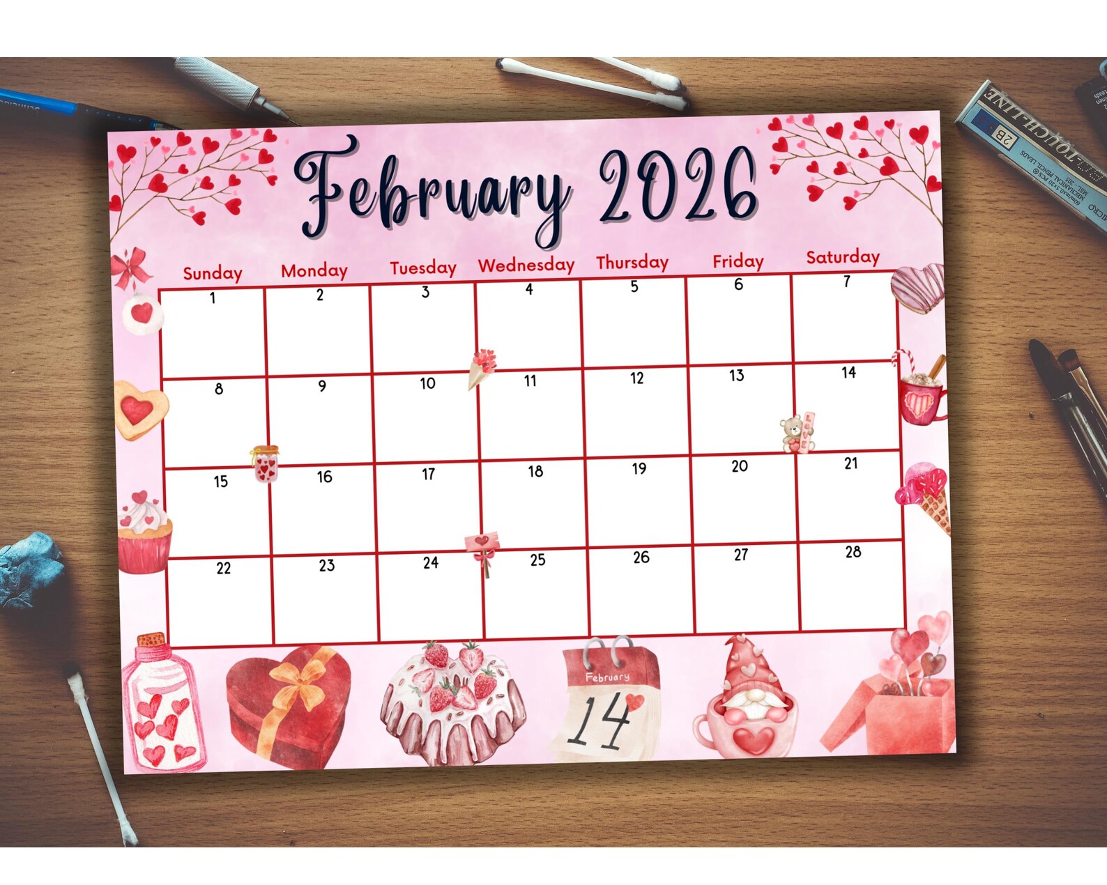 Editable School Calendar 2025-2026 From July to June, Printable ...