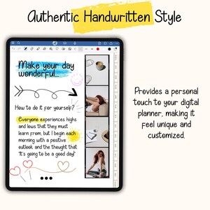 Handlettered Font, Handwritten Font for Digital Planner, Student Note ...