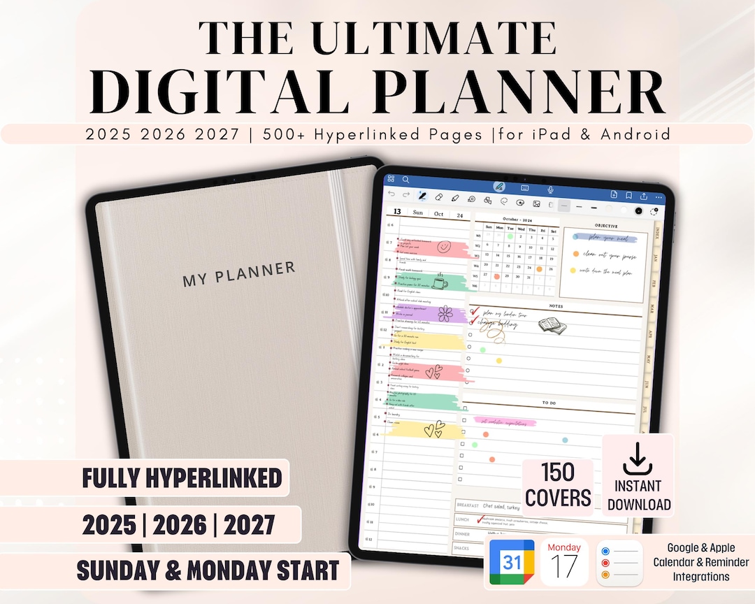 The Ultimate Digital Planner 2025, 2026, 2027 Digital Planner, Digital ...