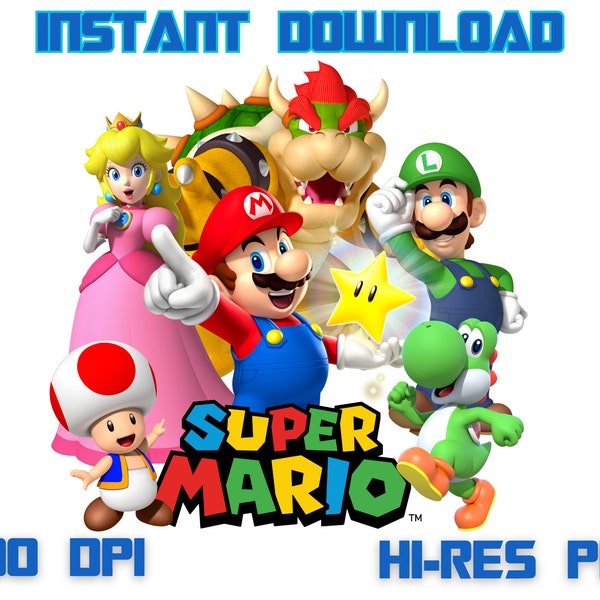 Super Mario Printable - Etsy