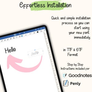 Handlettered Font, Handwritten Font for Digital Planner, Student Note ...