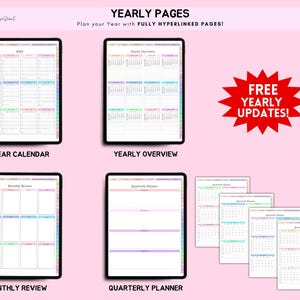 Daily Digital Planner Portrait 2025, 2026, 2027, UNDATED Monthly Weekly ...
