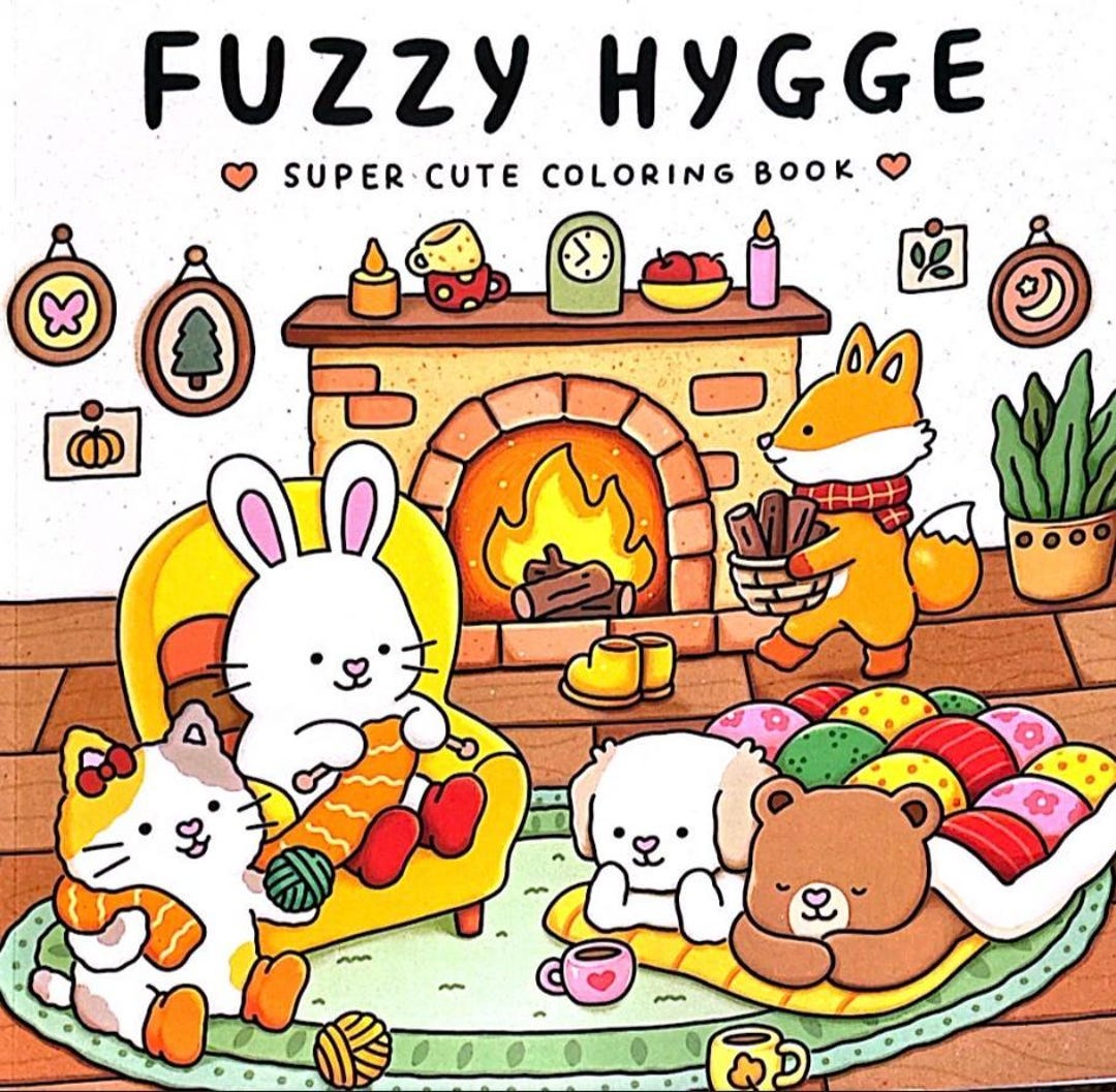 Fuzzy Hygge Kleurboek 42 Digital Pages, Printable Pdf - Etsy