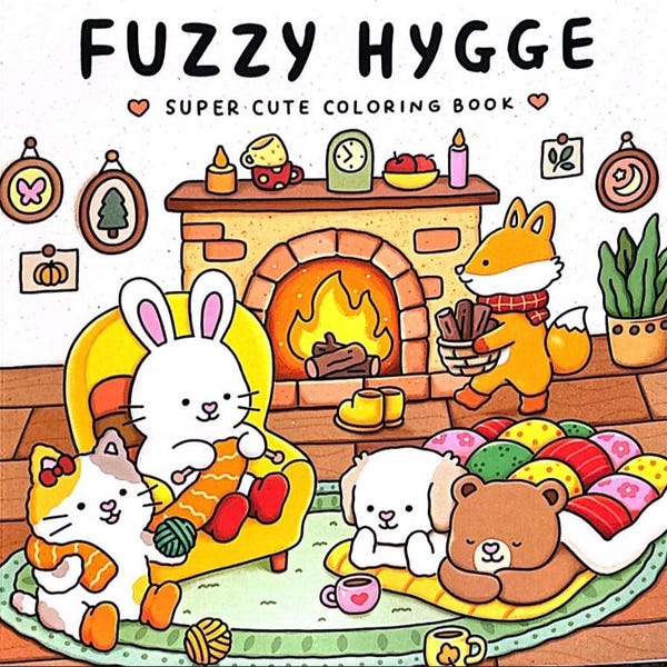 Fuzzy Hygge Coloring Book - Etsy