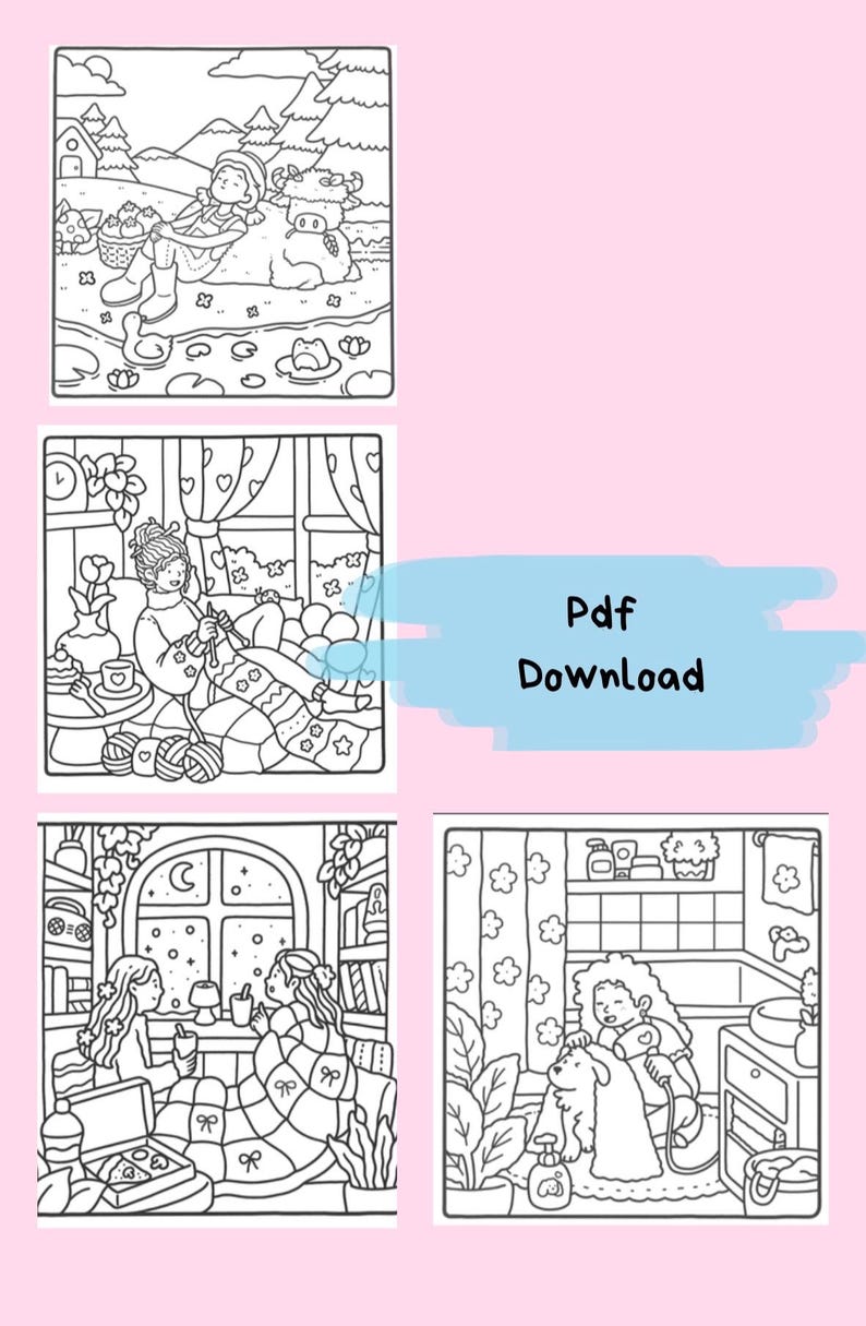 45 Colouringpages, Coco Wyo , Girl Moments, Colouringbook, Cute and ...