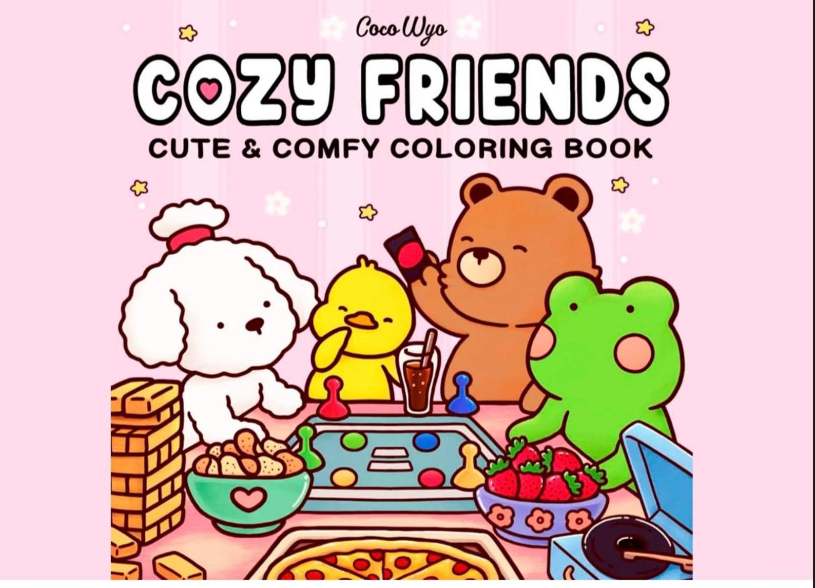Coco Wyo Cosy Friends Schattig En Comfortabel Kleurboek. 42 Onbedrukte ...