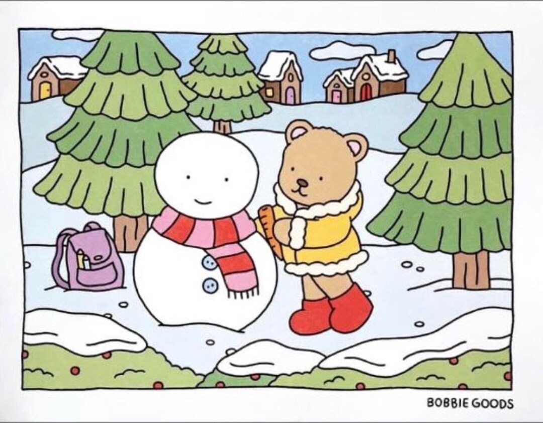 Bobbie Goods Christmas Colouring Book, 25 Cute and Adorable Colouring ...