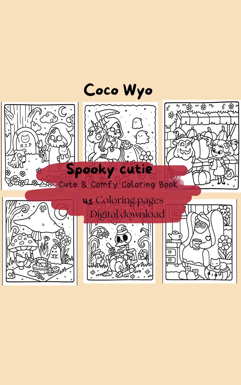 Coco Wyo Spooky Cutie 41 páginas, para impressão, pdf - Etsy Portugal