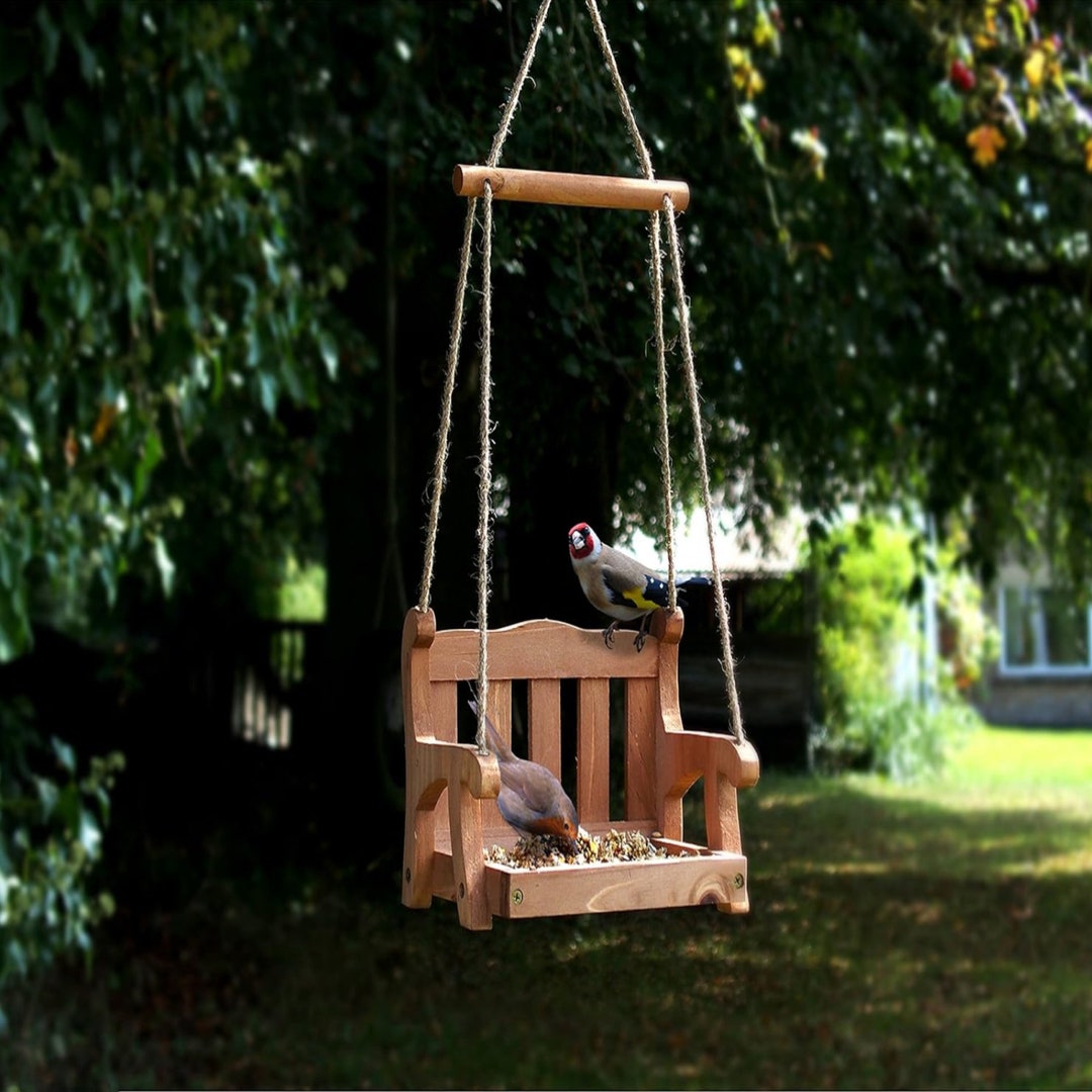 Personalised Swing Seat Bird Feeder - Bird Table - Etsy UK