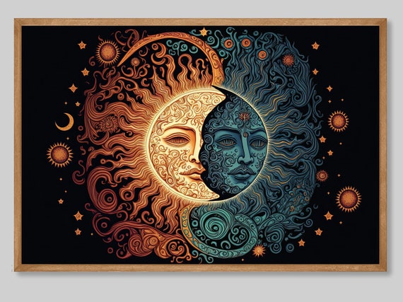 Psychedelic Sun And Moon