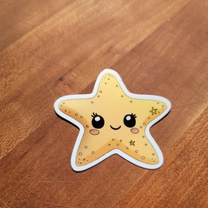 Cute Starfish Vinyl Sticker | Sea Star Sticker | Water Bottle Sticker ...