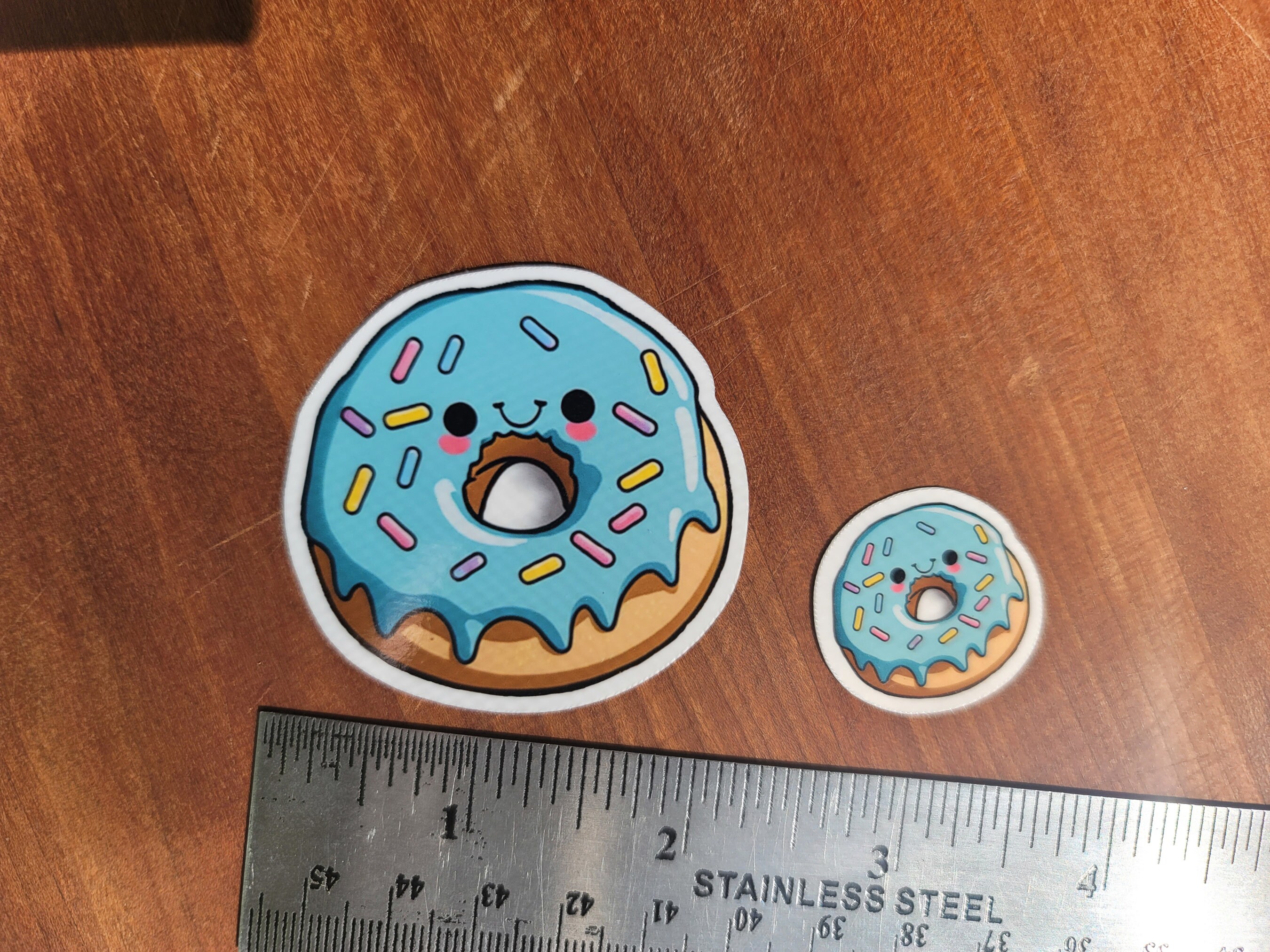 Cute Donut Vinyl Sticker Kawaii Donut Sticker Water Bottle - Etsy