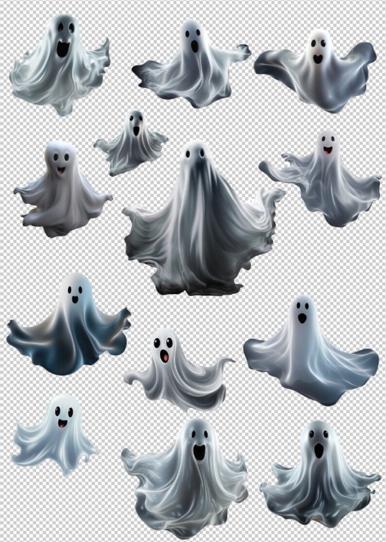 Halloween Ghost Overlay Bundle of 30 Ghost Overlay Halloween - Etsy