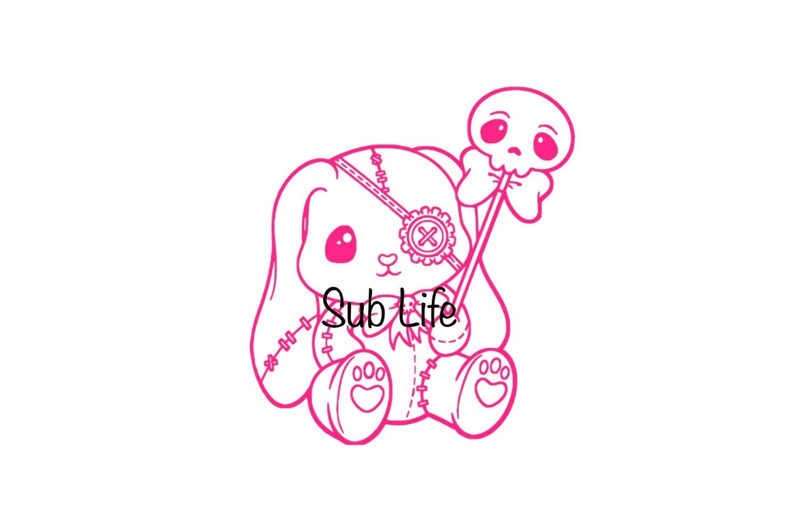 Pink Voodoo Bunny Stuffed Animal Bunny Sublimation - Etsy