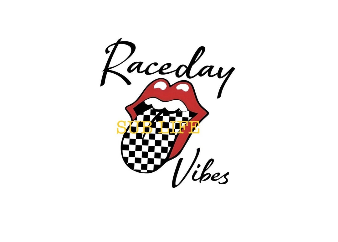 Race Day Vibes | Checkered Flag Lips | Racing | Sports | Sublimation ...