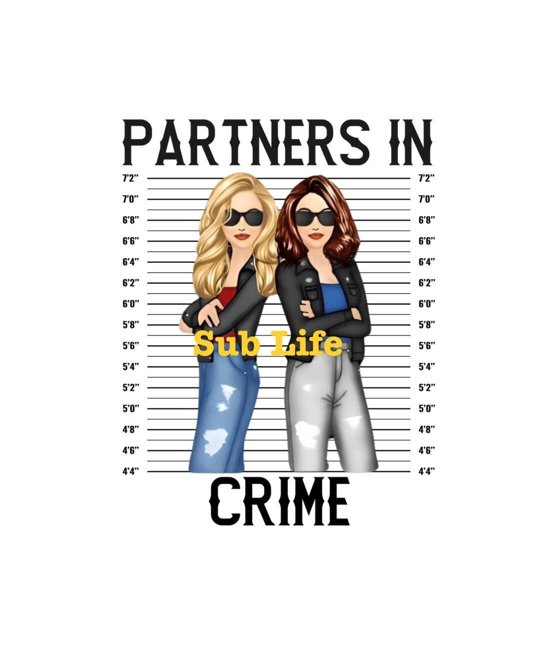 Partners in Crime Mugshot | Friendship | Blonde & Brown | Sublimation ...