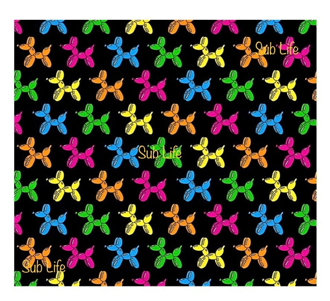Balloon Dogs | 20oz Tumbler Wrap | Sublimation Designs, Digital ...