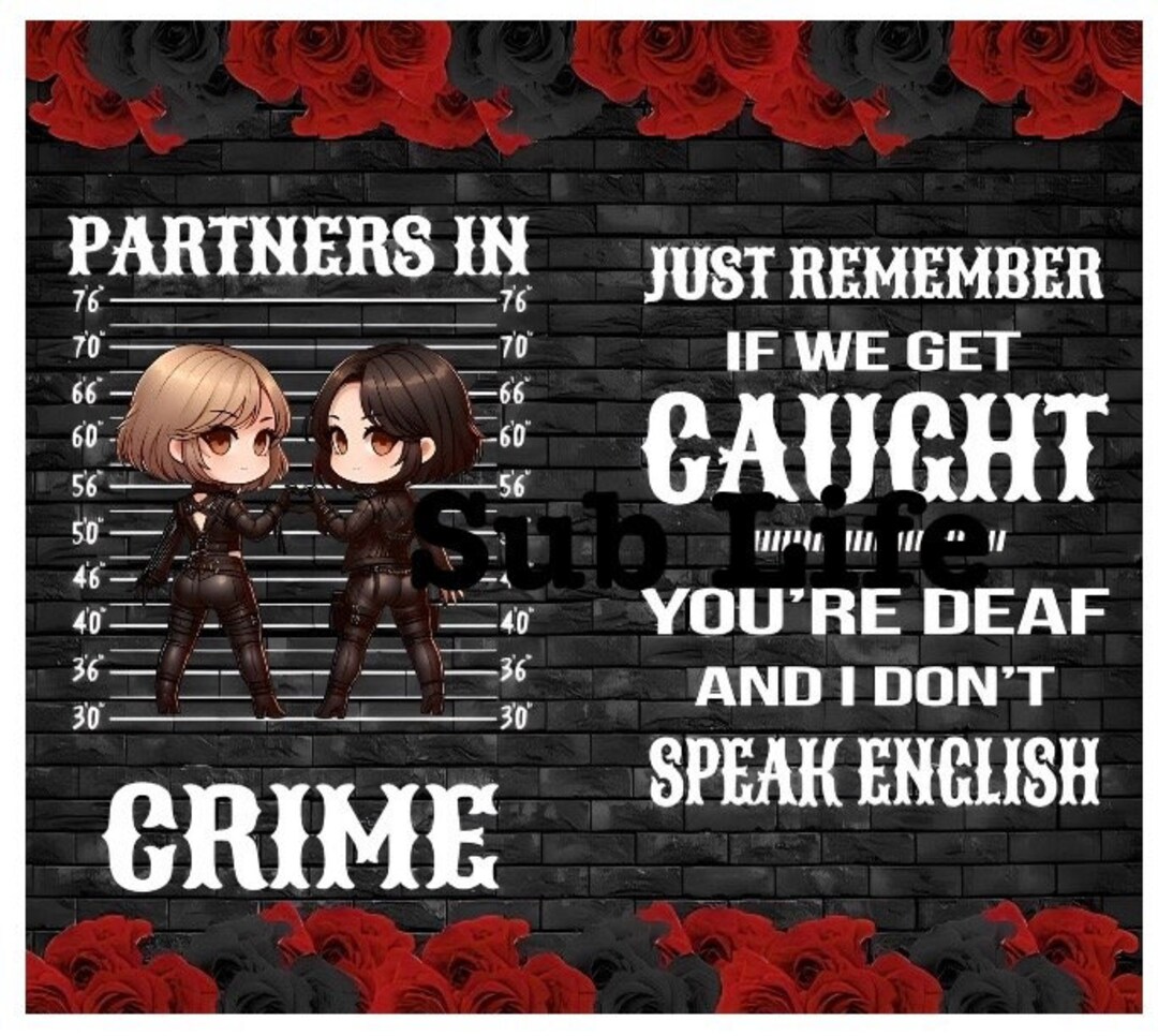 Partners in Crime | Friendship | Anime | 20oz Tumbler Wrap ...