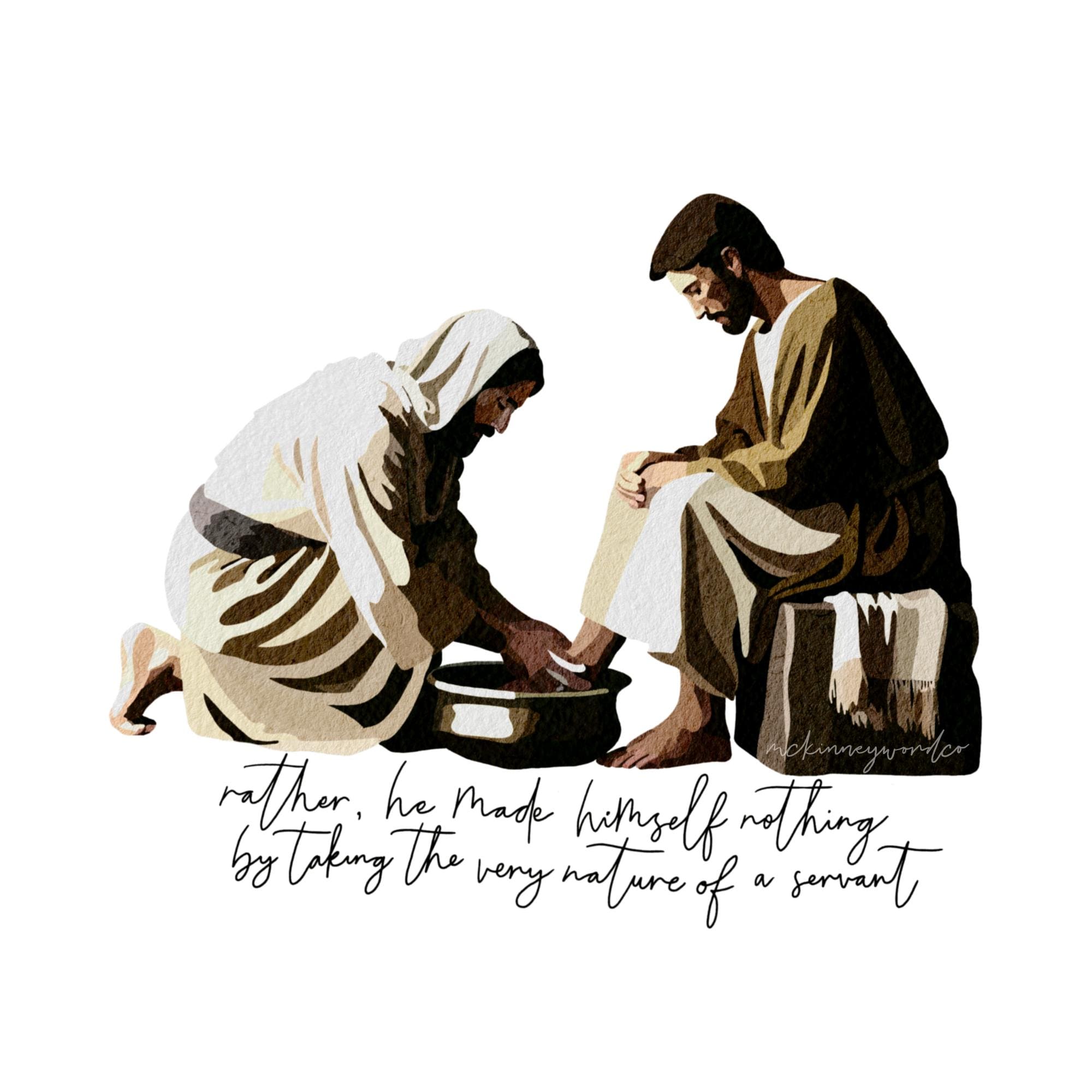 Jesus Washing Peter's Feet Watercolor Printable Art | Christian Digital ...