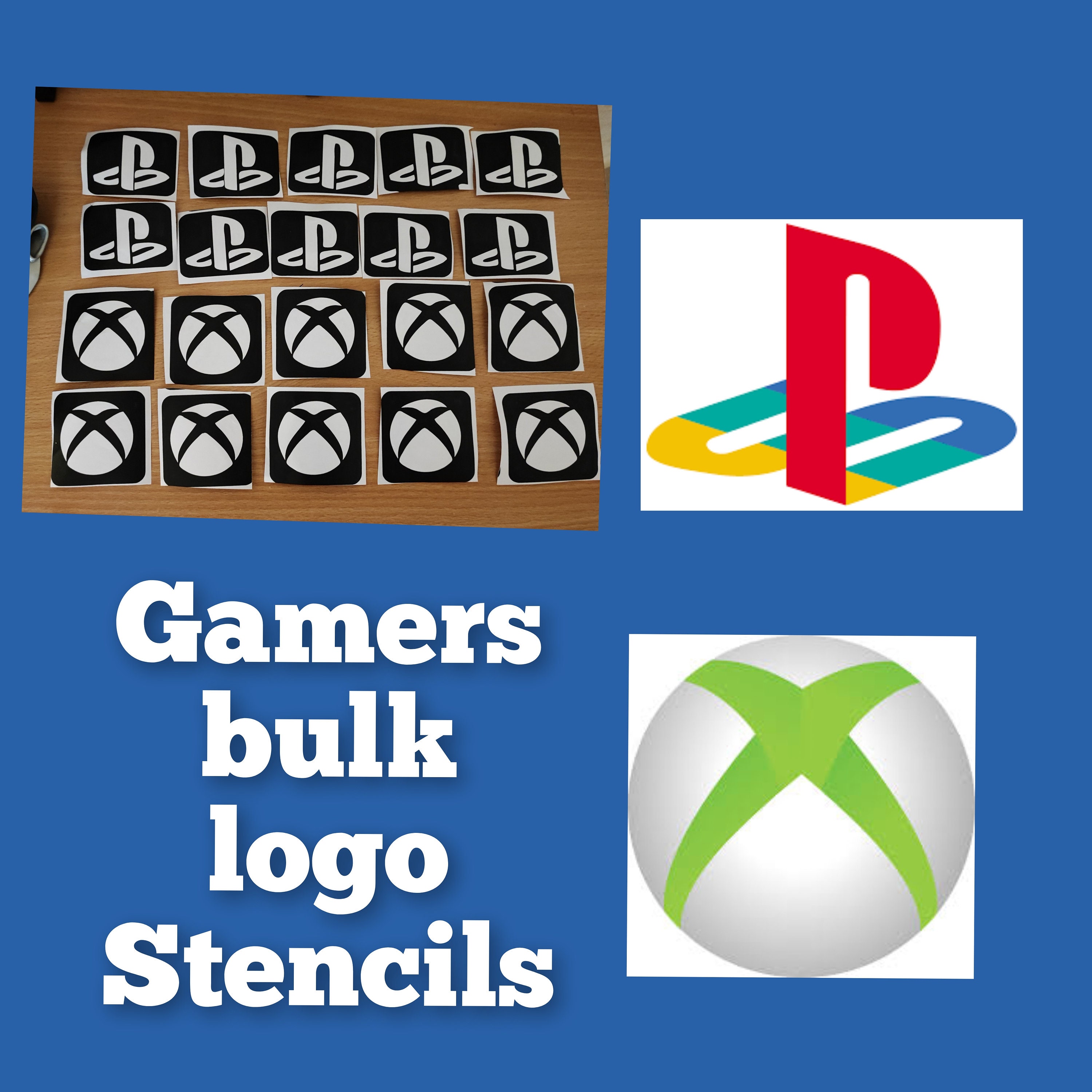 Ps and Xbox Logo Glitter Tattoos Face Paint Stencils Birthday Partys ...
