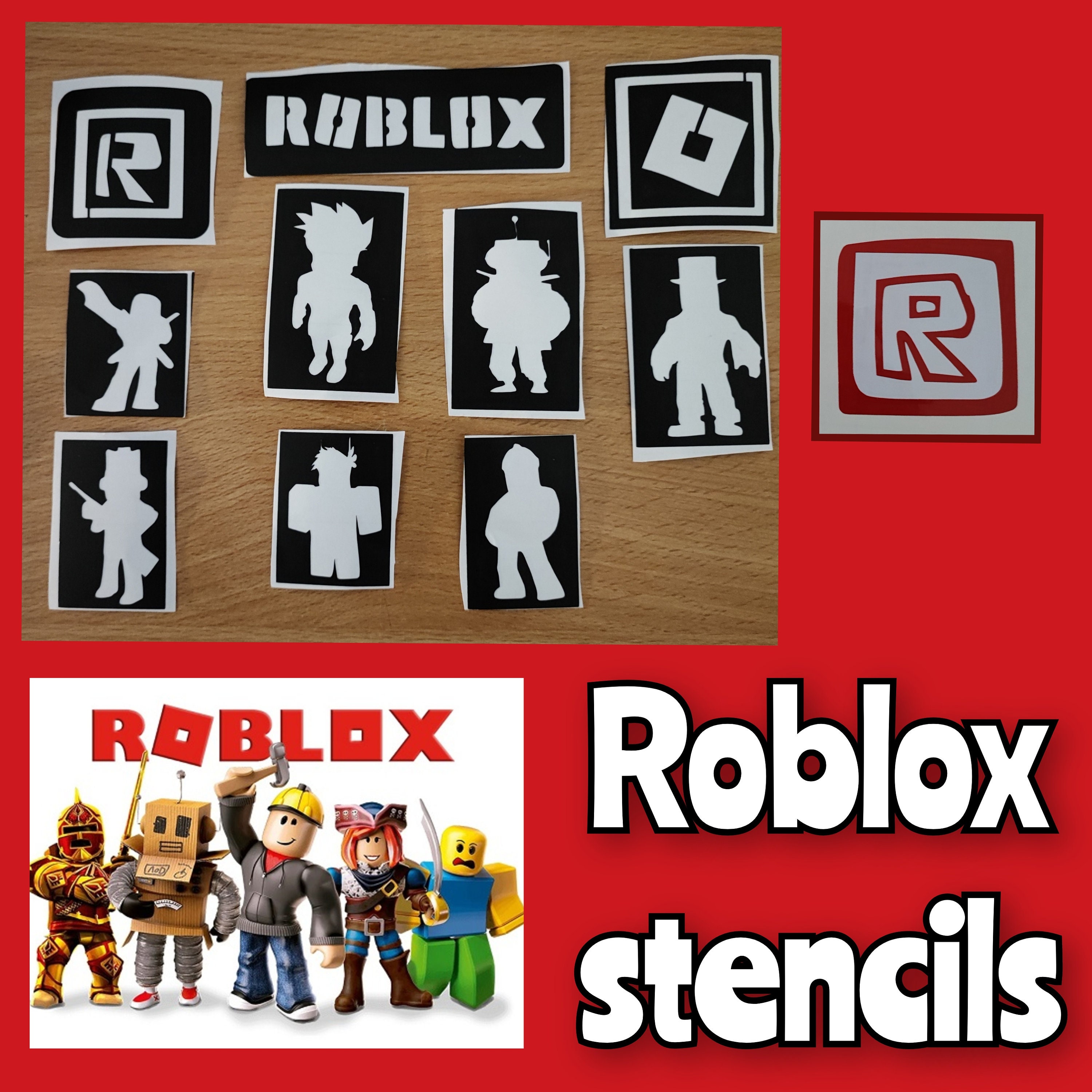 Roblox Glitter Tattoos Face Paint Stencils Birthday Partys - Etsy UK