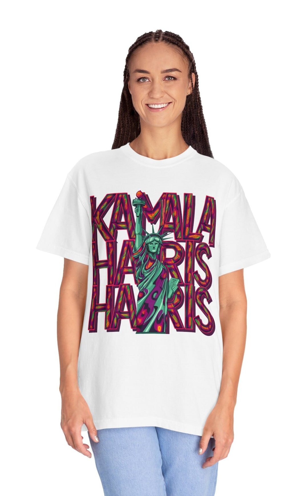 Artistic CC Tee Kamala Harris Statue Liberty Election Tshirt Comfort ...