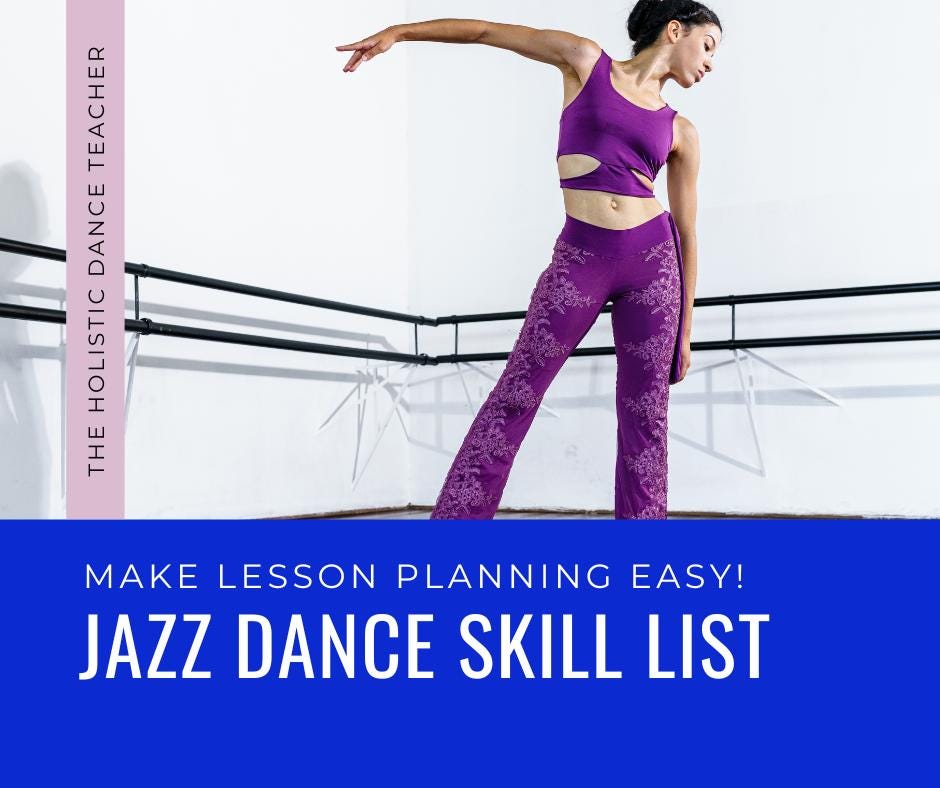 Jazz Dance Technique Skill List - Etsy