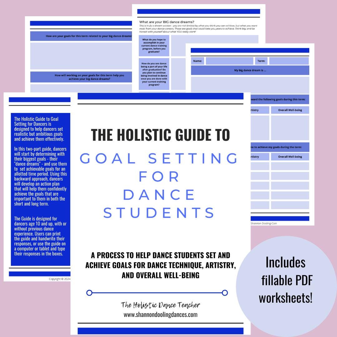 Dance Goal-setting Guide and Worksheets - Etsy