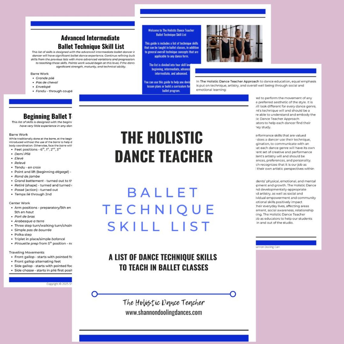 Ballet Technique Skill List - Etsy