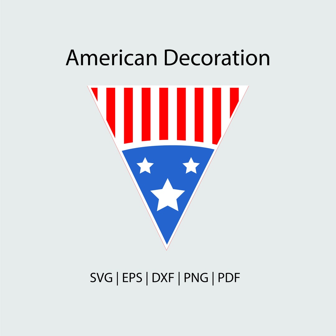 Patriotic Layered Triangle Flag SVG Bundle: Perfect for Cricut and ...