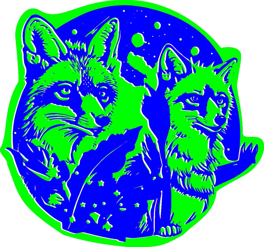 Two Space Foxes Fox Svg Fox Head Svg Fox Clipart Fox - Etsy