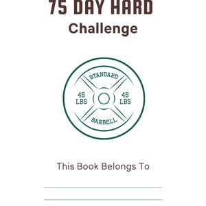 75 Hard Challenge Printable Tracker Fitness Planner Habit Tracker - Etsy