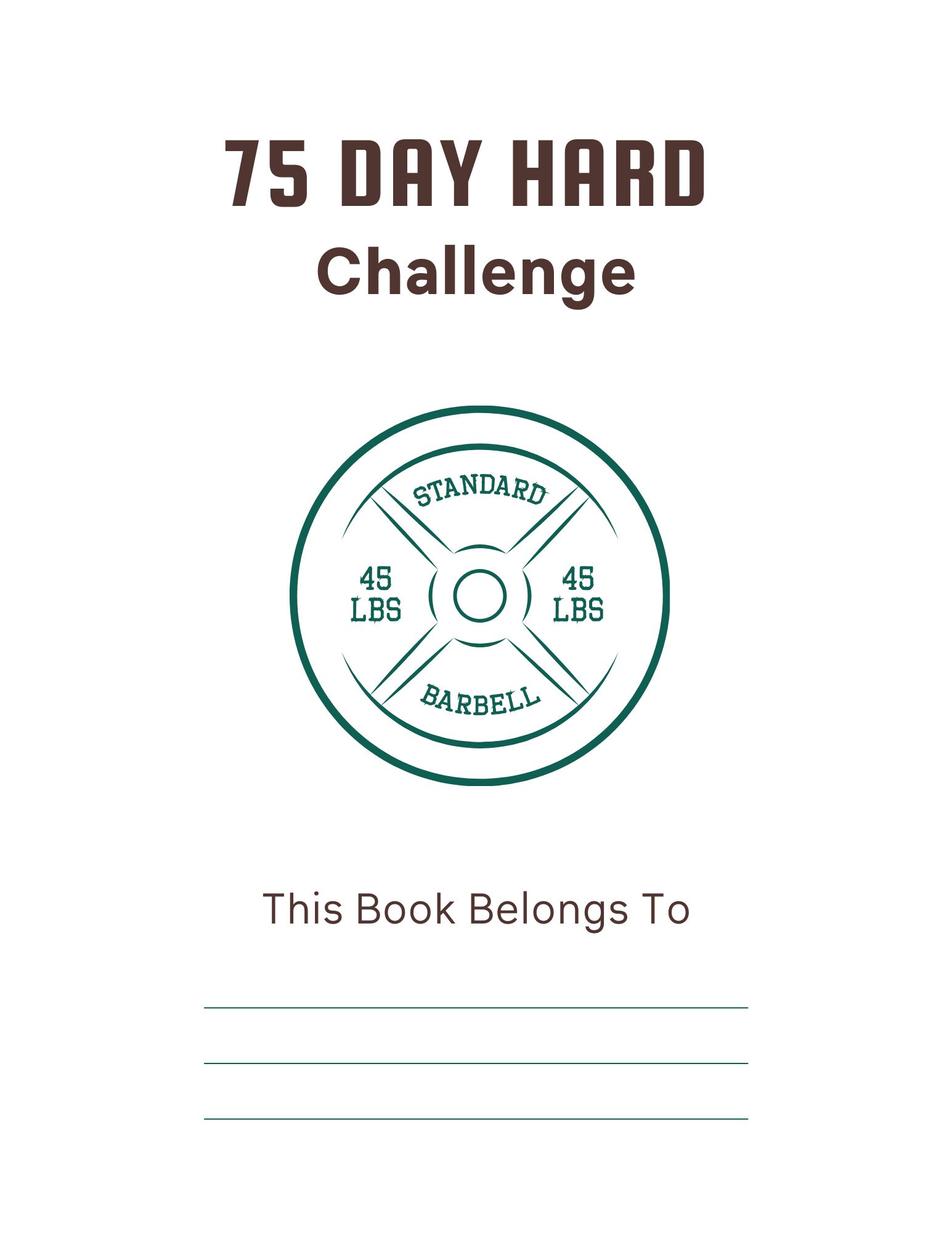 75 Hard Challenge Printable Tracker Fitness Planner Habit Tracker - Etsy