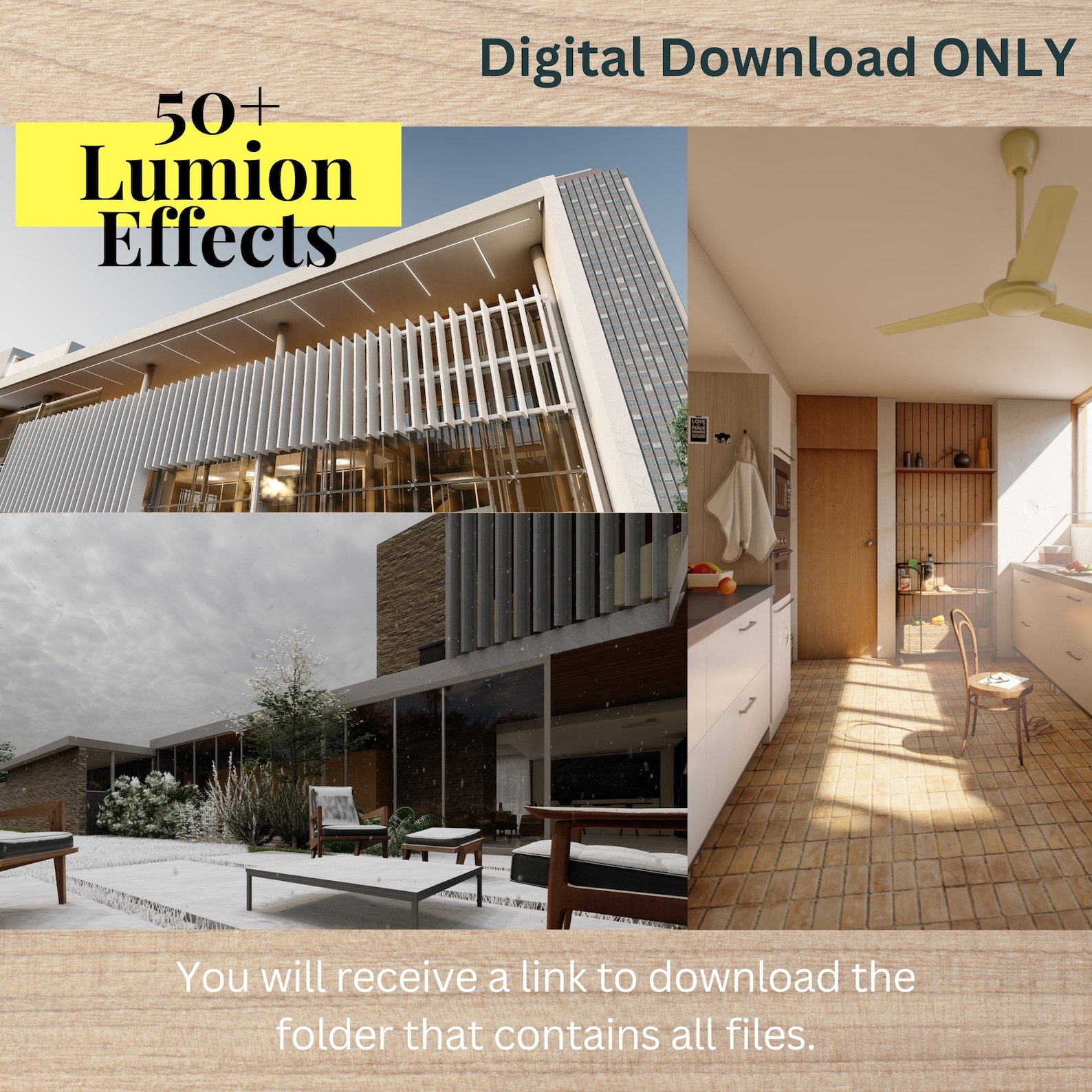50 Lumion Effects Pack for Archviz Renderings, One Click Presets for ...