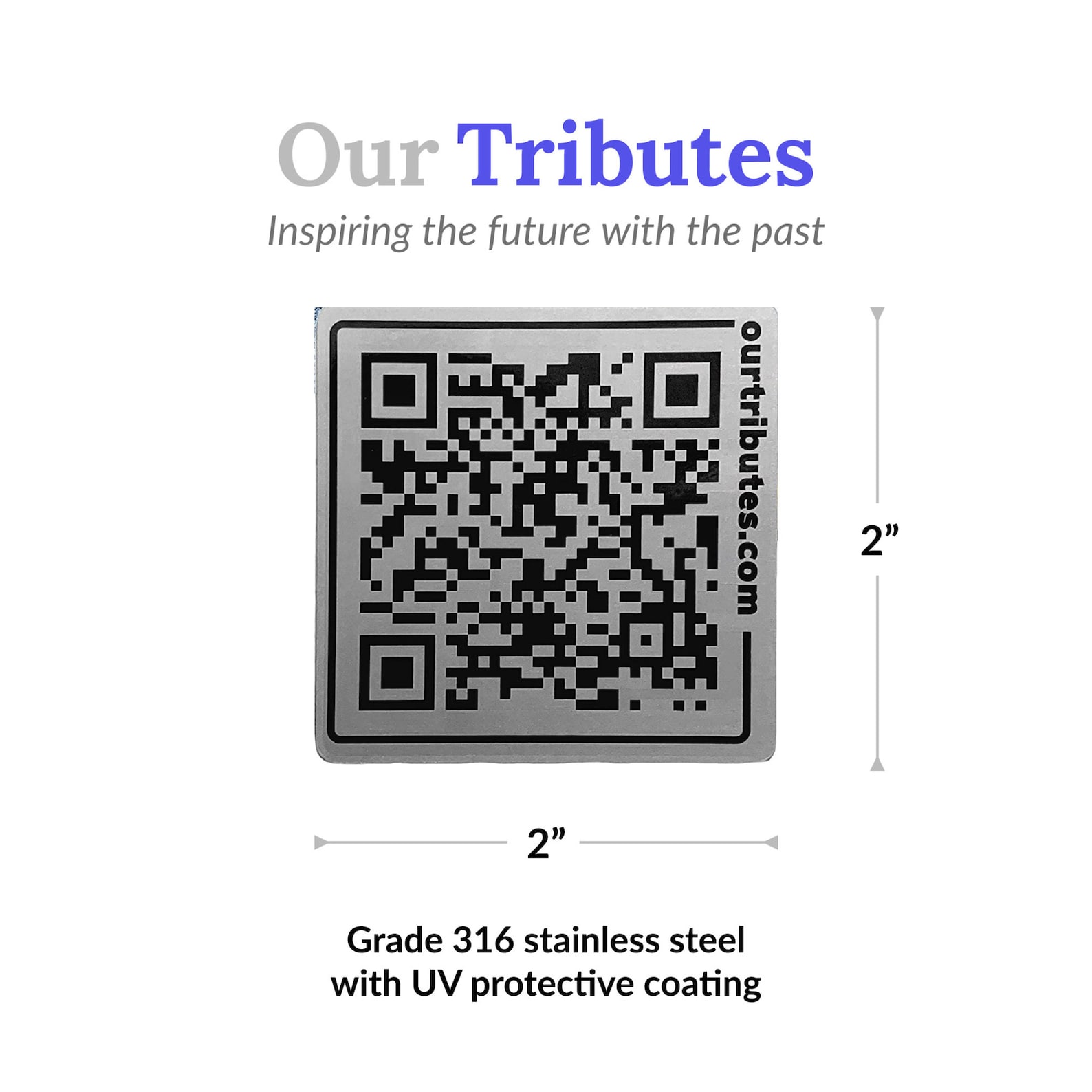 Stainless Steel Memorial QR Code Plaque and Memorial Webpage - Etsy