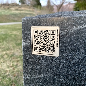 Memorial Webpage and QR Code Memorial Plaque for Loved One's Cemetery ...
