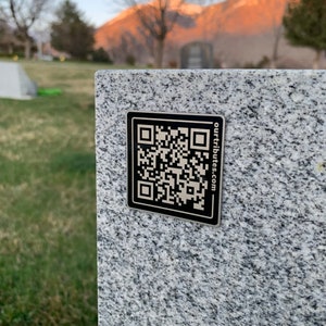 Stainless Steel Memorial QR Code Plaque and Memorial Webpage - Etsy