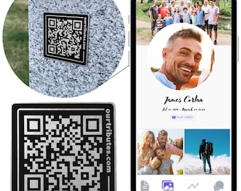 Memorial Webpage and QR Code Memorial Plaque for Loved One's Headstone ...