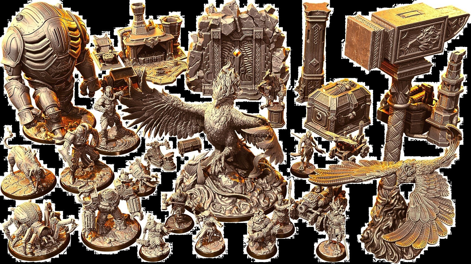 Dwarves From the Ashes STL Bundle, D&D, 5e, Pathfinder, Storm Kings ...