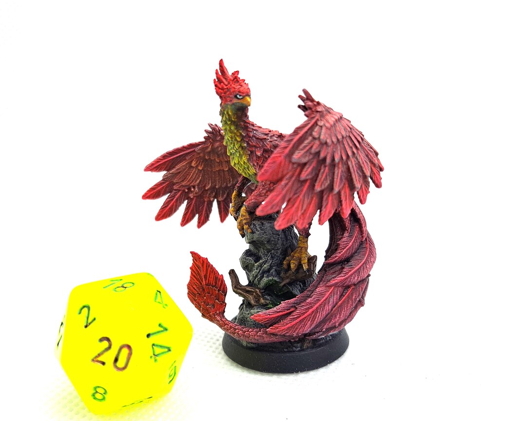 Phoenix Mini, Medium Miniature, Dnd, 5e, Pathfinder, Hand Painted ...