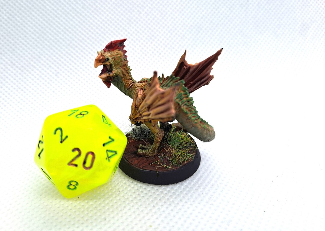 Cockatrice Mini, Medium Miniature, Dnd, 5e, Pathfinder, Hand Painted ...