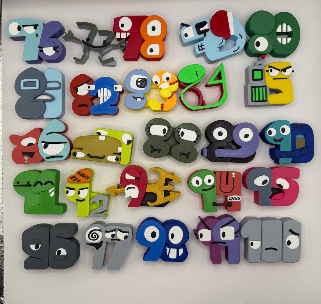 Number Figures Series 76-100 (fan Art of 3d SES Series) - Etsy