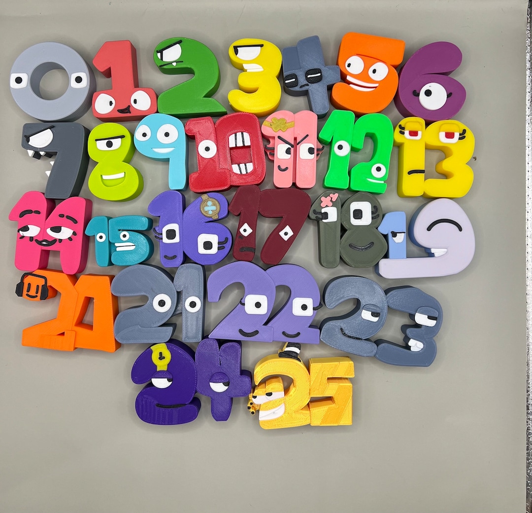 Number Figures Series 0-25 (fan Art of 3d SES Series) - Etsy
