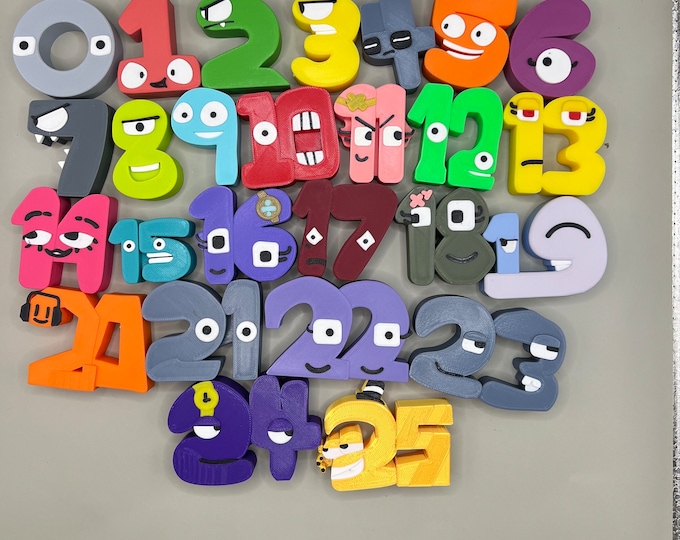 Number Figures Series 0-25 (fan Art of 3d SES Series) - Etsy